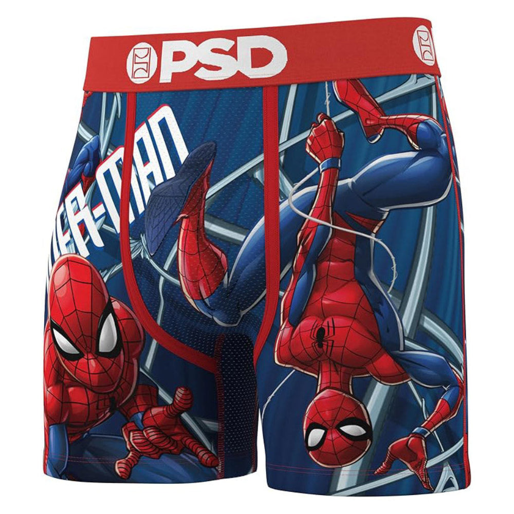 PSD Men's Multicolor Marvel Webbed Up Mid Length Boxer Briefs Large Un ...