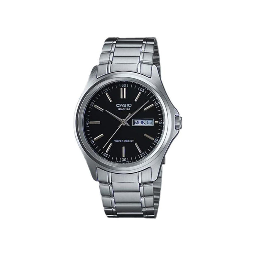 Casio Men's Black Dial Silver Stainless Steel Band Analog-Digital Japa ...