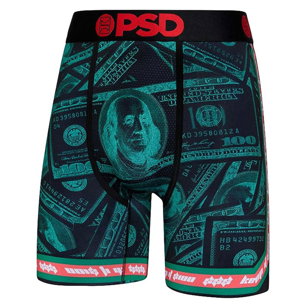 PSD Men's Multicolor Green Money Boxer Briefs Underwear - 323180026-MU ...
