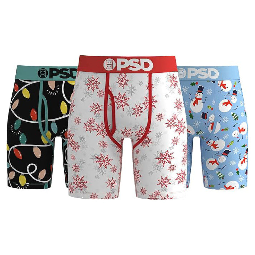 PSD Men's Multicolor Jolly Modal 3-Pack Boxer Briefs Large Underwear ...