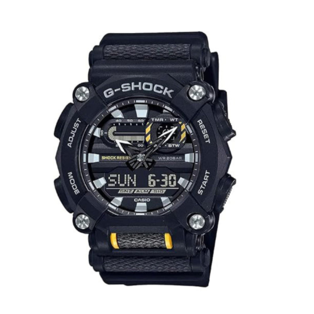 Casio Mens Black Dial Black Resin Band Analog-Digital G-Shock Quartz S ...