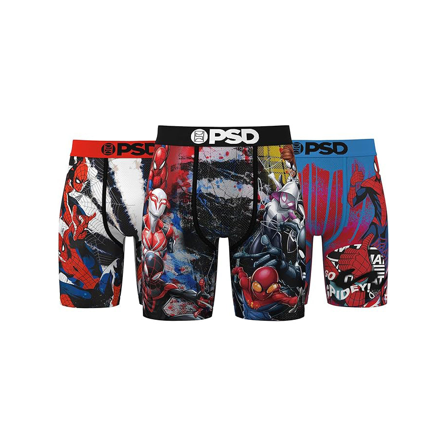 PSD Men's Multicolor Spider-Man 3Pk Boxer Briefs Extra Large Underwear ...
