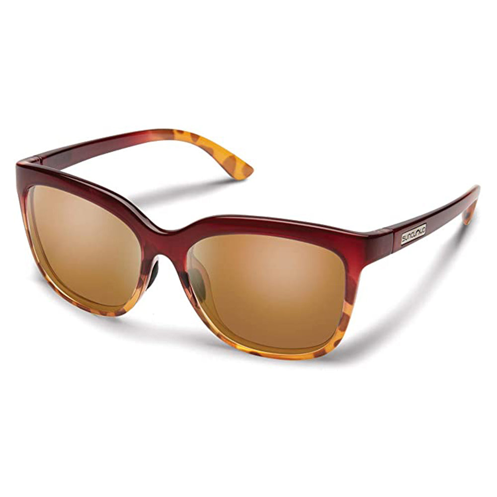 Suncloud Womens Raspberry Tortoise Fade Frame Brown Lens Polarized Sun ...